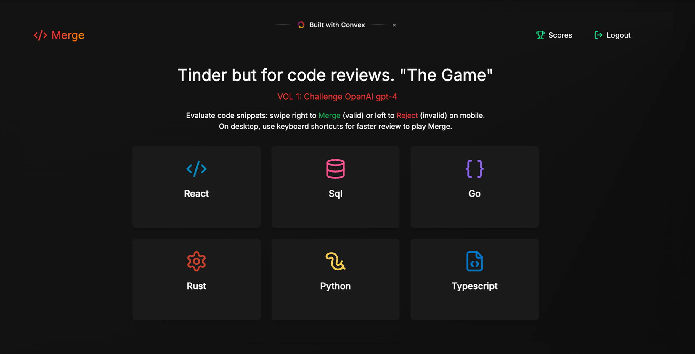 Merge or Reject - AI Code Review Open Source Game Merge or Reject - AI Code Review Open Source Game